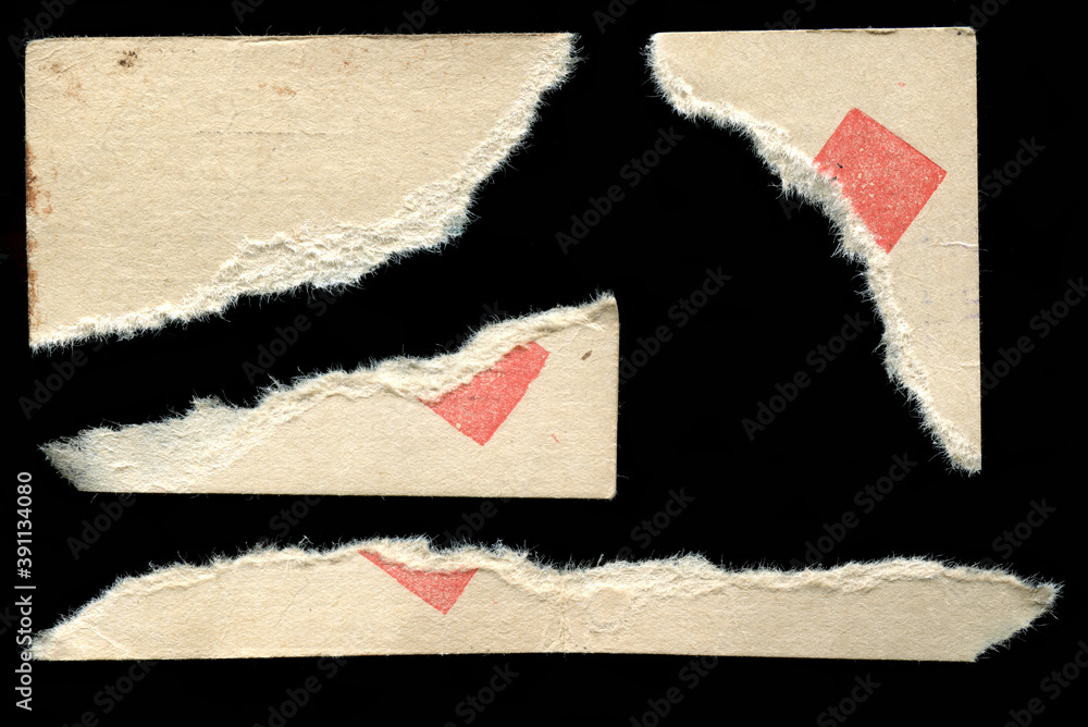 old vintage torn paper texture background Stock Photo | Adobe Stock