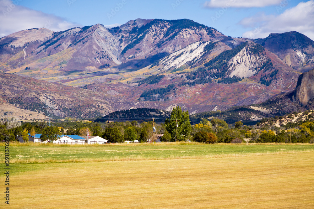 Youngs Peak Crawford Colorado - Youngs Peak in farming community of ...