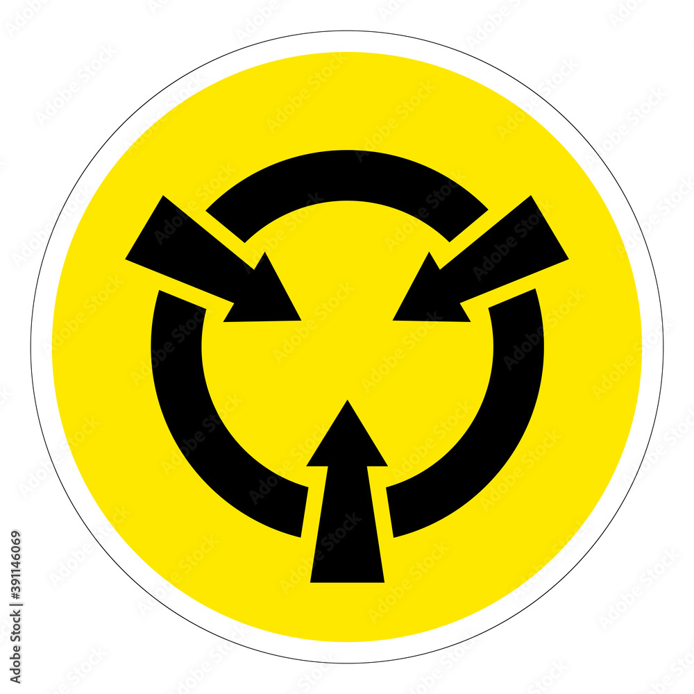 Electrostatic Sensitive Device (ESD) Symbol Sign, Vector Illustration ...