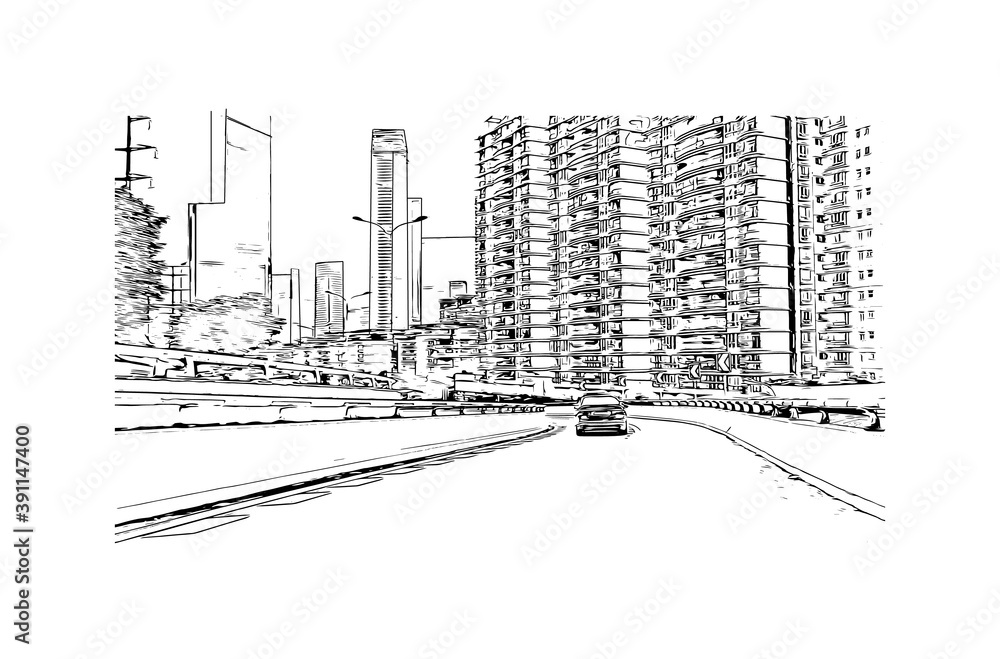 Building view with landmark of Chongqing is a sprawling municipality in ...