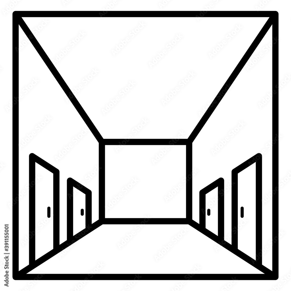 Hallway Stock Vector | Adobe Stock