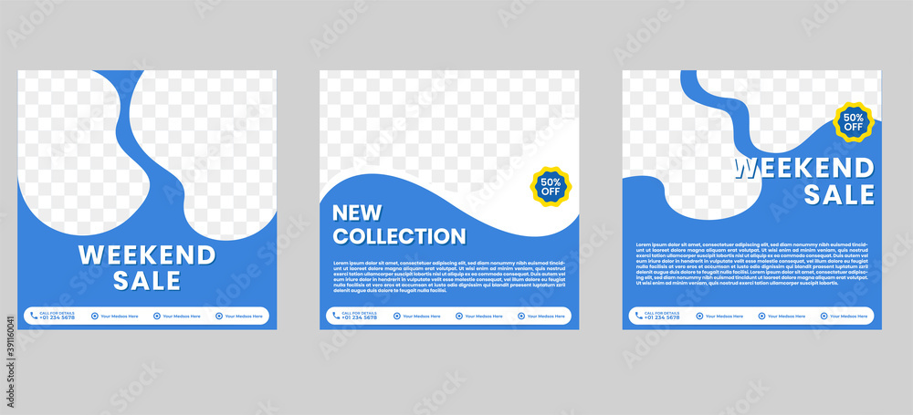 New collection template design. Template for introducing new product ...