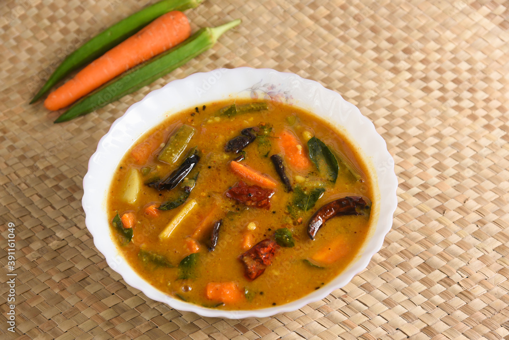 Kerala food for Onam festival special curry Sambar , Sambhar for Onam ...
