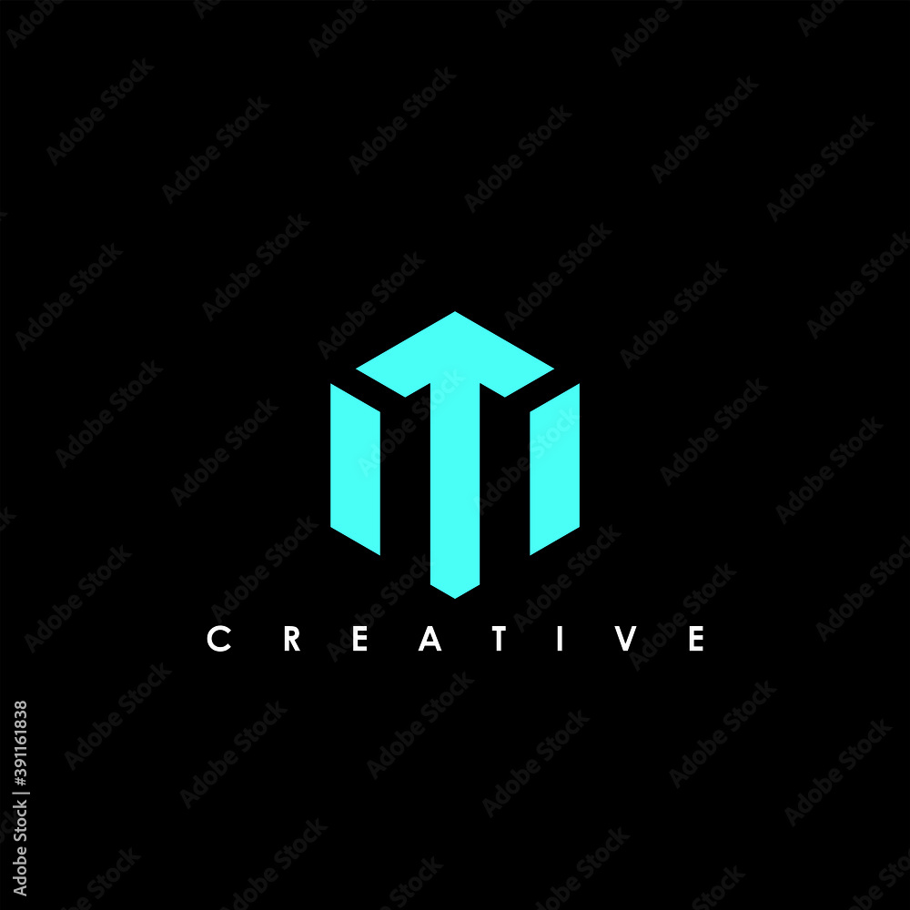 MT Letter Initial Logo Design Template Vector Illustration Stock Vector ...