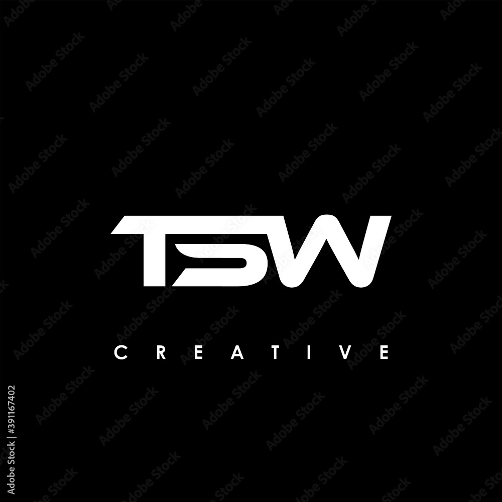 TSW Letter Initial Logo Design Template Vector Illustration Stock ...
