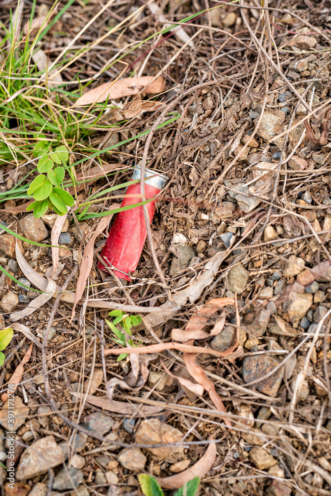 Shotgun shell on the ground to the left in Glassford Stock Photo ...