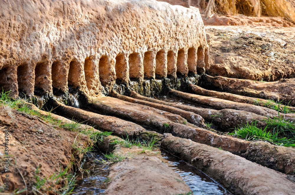 Historical irrigation system in the Sahara desert Stock Photo | Adobe Stock