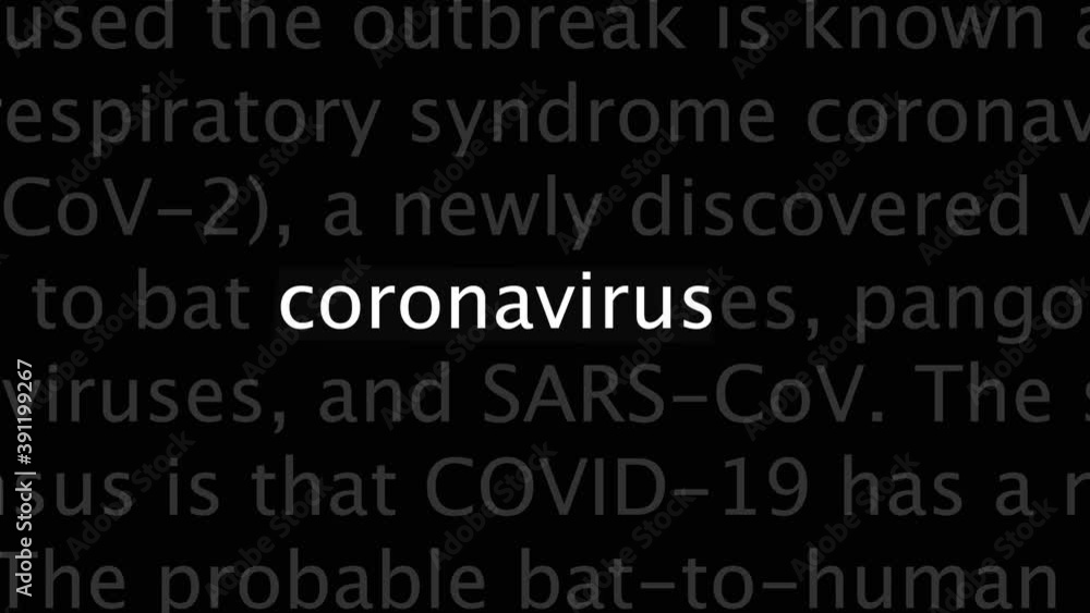 COVID-19 text in the article and text. Coronavirus, COVID-19 concept ...