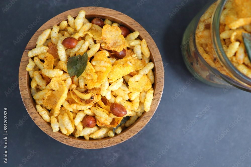 Murmura cornflakes Chivda or Chiwada. Diwali special savory snack ...