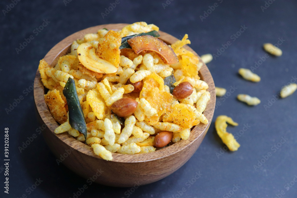Murmura cornflakes Chivda or Chiwada. Diwali special savory snack ...