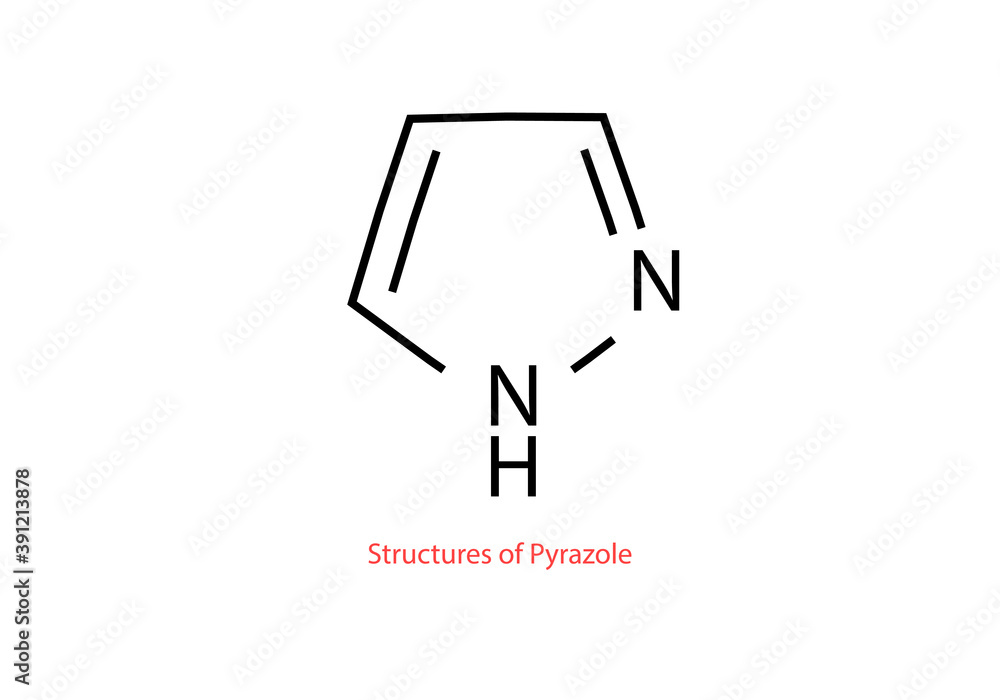 chemical Structure of pyrazole vector design illustration Stock Vector ...