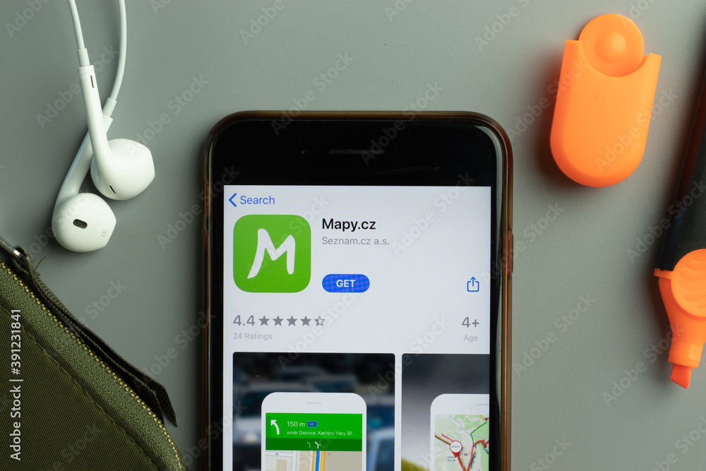 New York, USA - 26 October 2020: Mapy.cz mapy cz mobile app icon logo ...