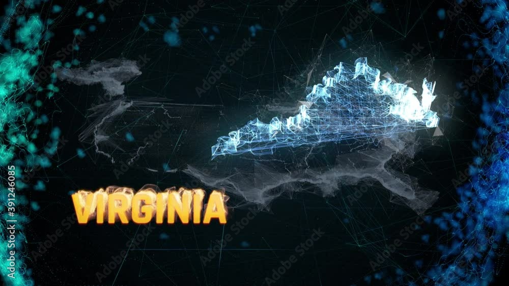 Virginia US federal state border map outline, news events, exit polls ...