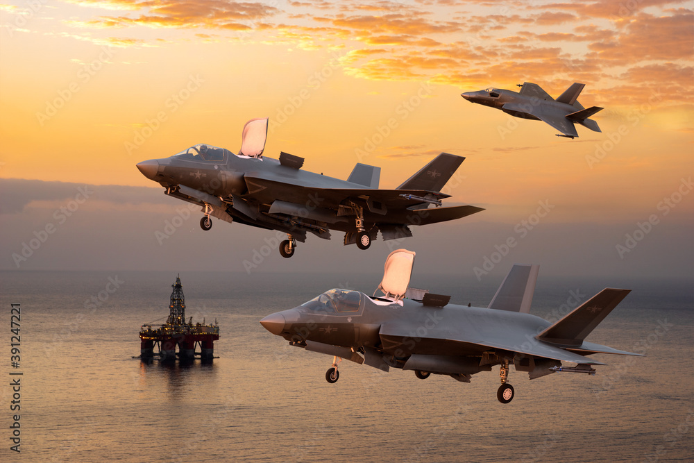 Lockheed Martin F-35 c approaching for landing on an aircraft carrier ...