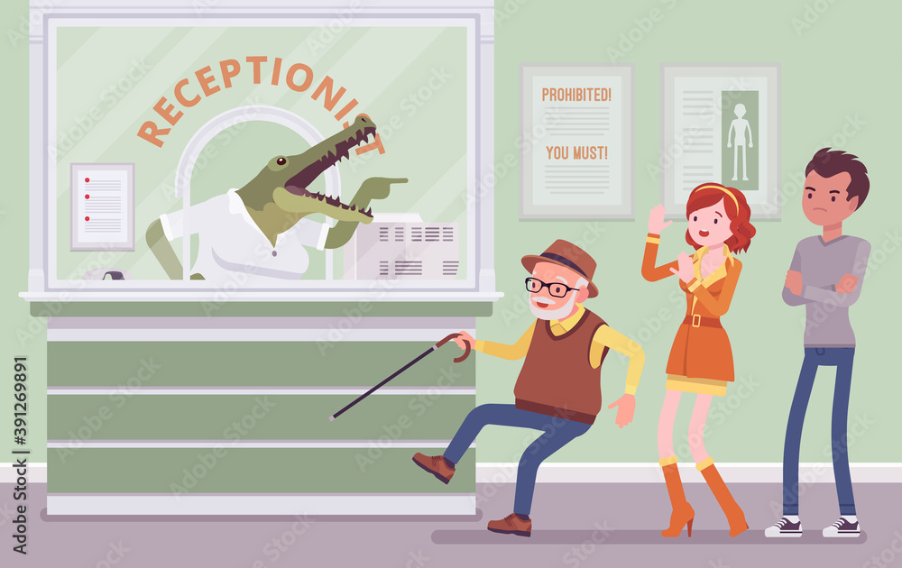 Angry Hospital Patient Cartoon