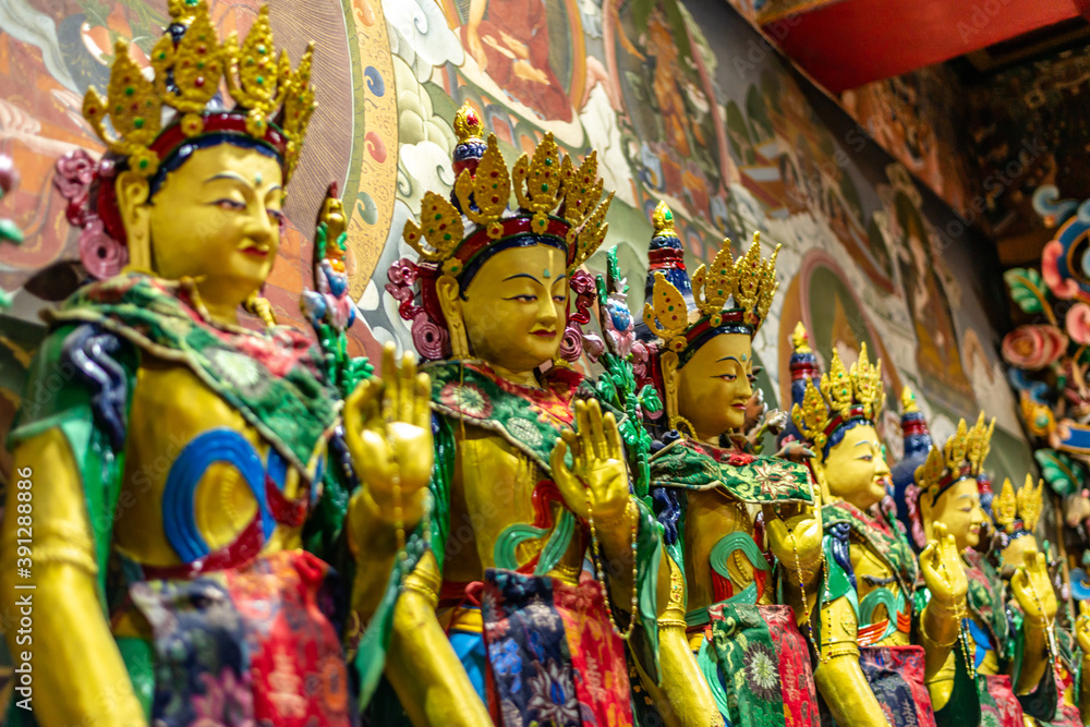 Statue Inside Tawang Monastery in Arunachal Pradesh, India Stock Photo ...