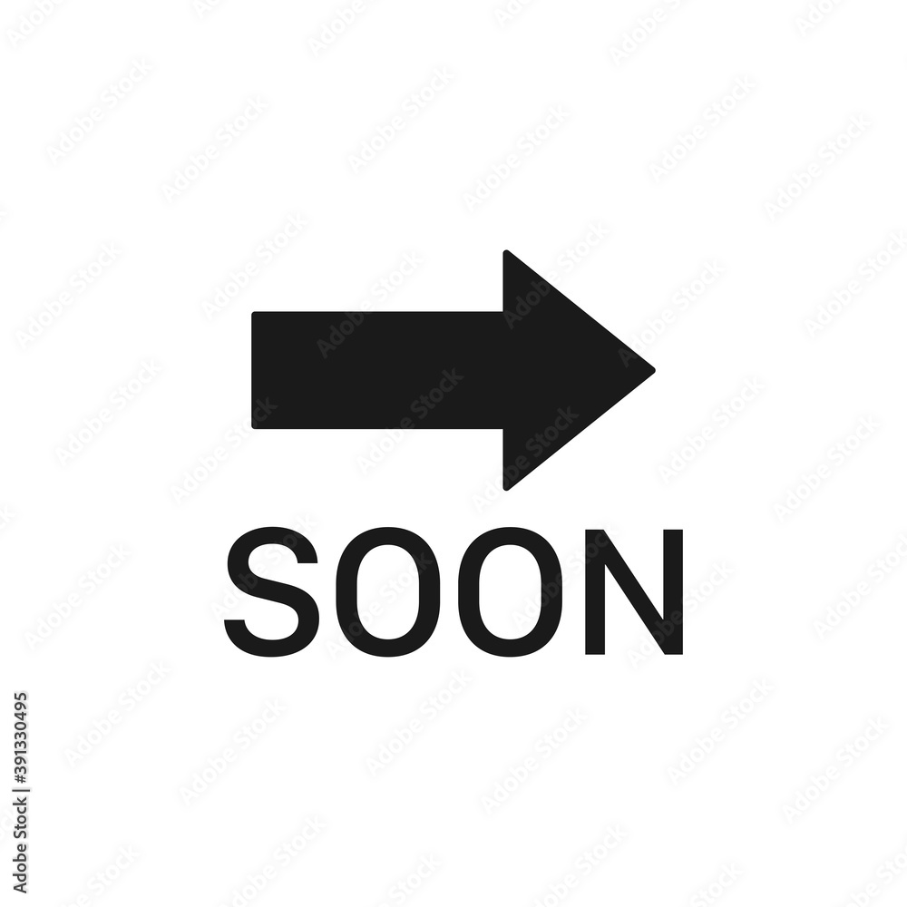 Soon emoji icon isolated on white background. Arrow symbol modern ...