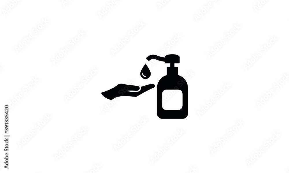 Liquid hand soap icon. Hand washing icon Stock Vector | Adobe Stock