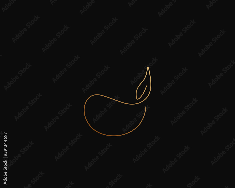 Continuous line art drawing of a diya or deya on a black background ...