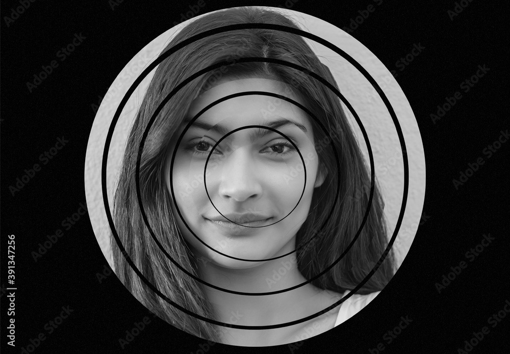 Circles Photo Effect Mockup Stock Template | Adobe Stock