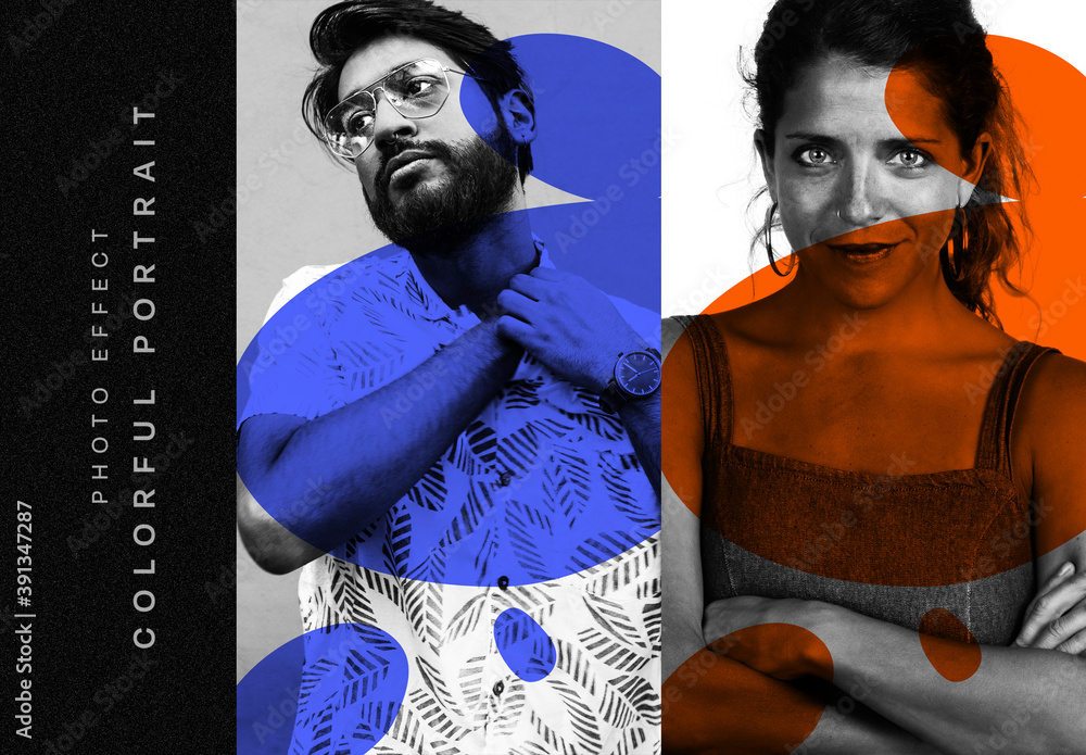 Color Photo Effect Mockup Stock Template | Adobe Stock