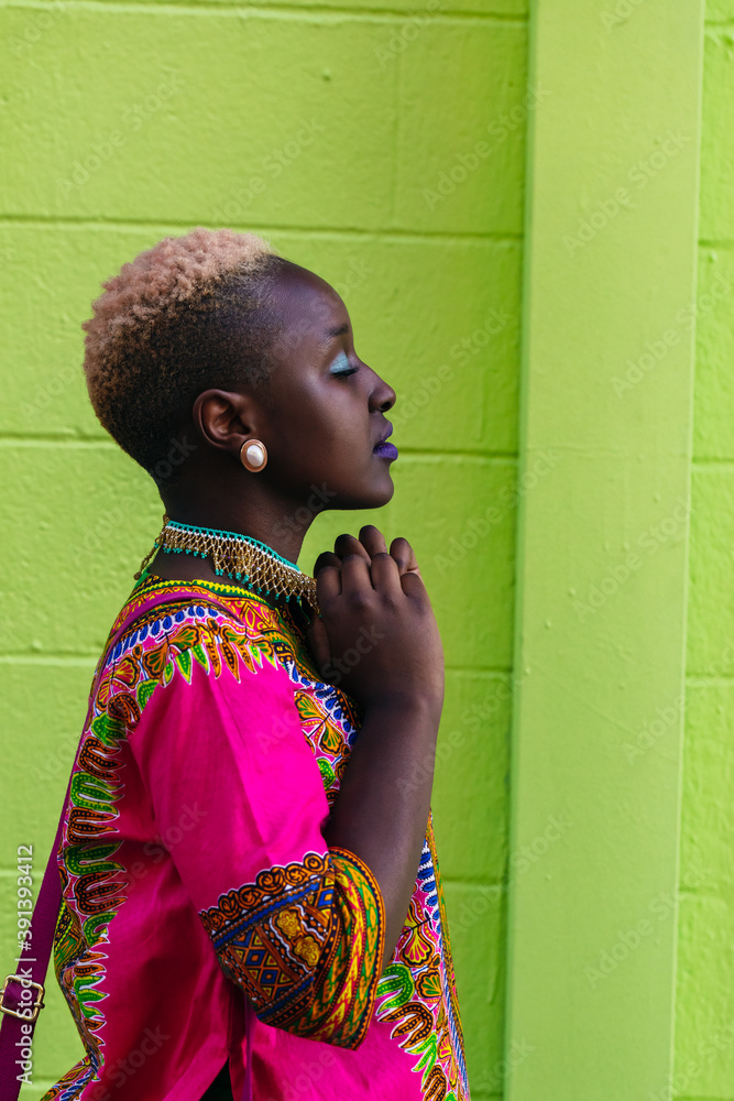 Portrait of gen z confident black woman Stock Photo | Adobe Stock