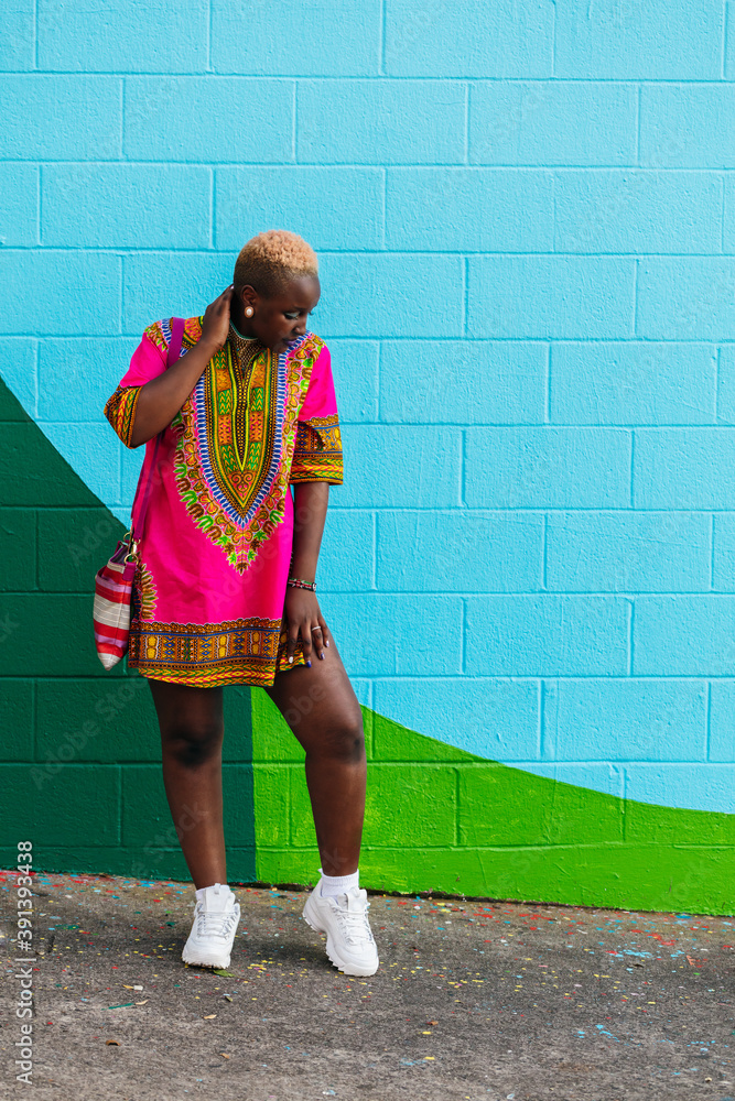 Portrait of gen z confident black woman Stock Photo | Adobe Stock