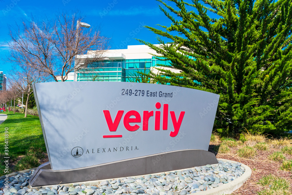 Verily logo of Verily Life Sciences research organization headquarters ...