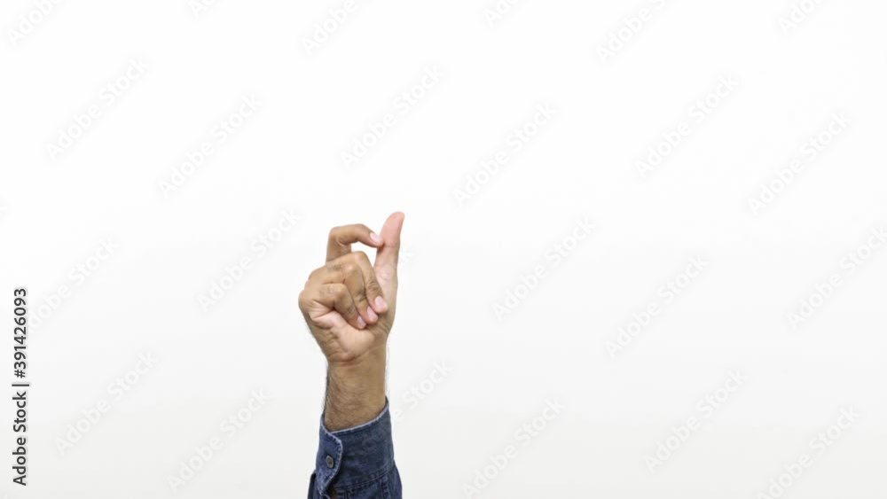 Close up of Man’s hand snapping his finger doing the hand gesture ...
