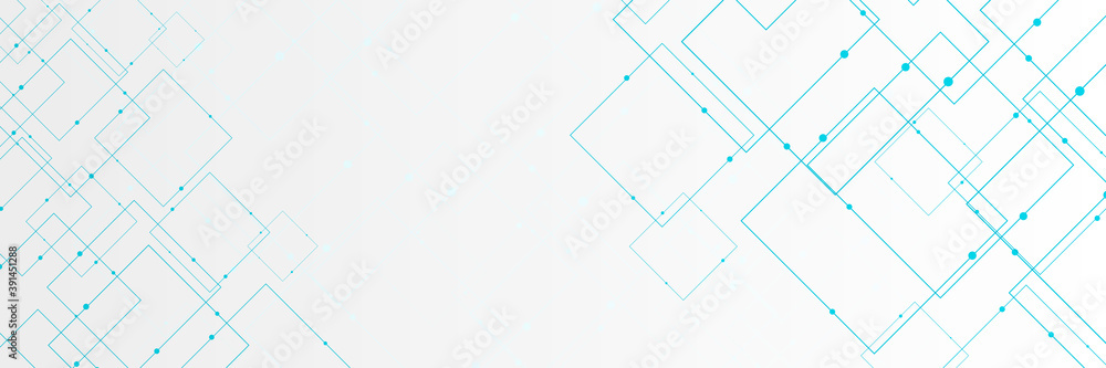 Vector banner design, illustration technology with line pattern over ...