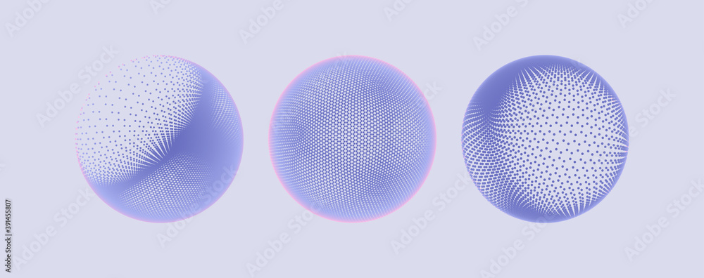 The sphere consisting of points. Global digital connections. Technology ...