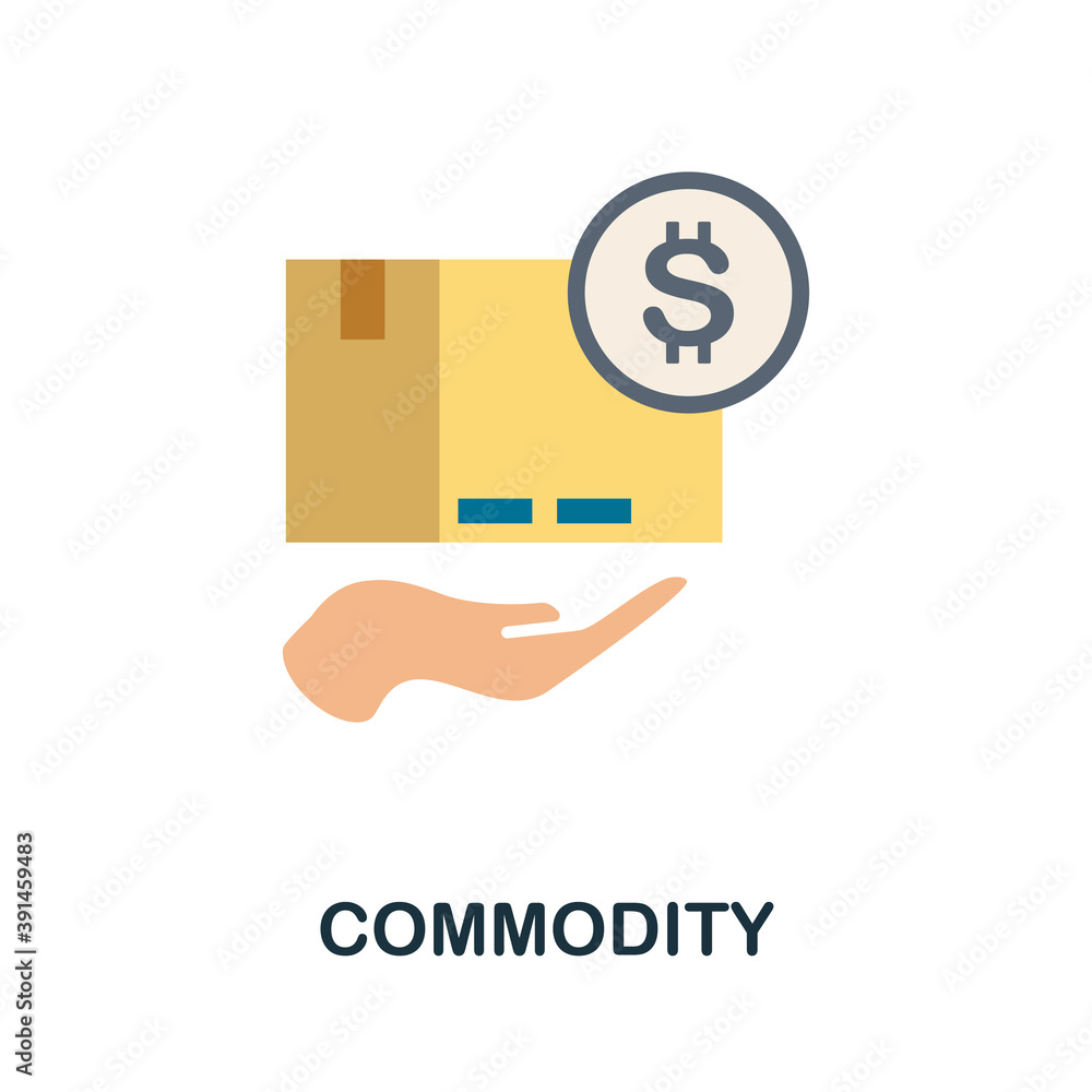 Commodity icon. Simple element from economic collection. Creative ...