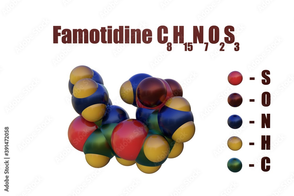 Structural chemical formula and space-filling molecular model of ...