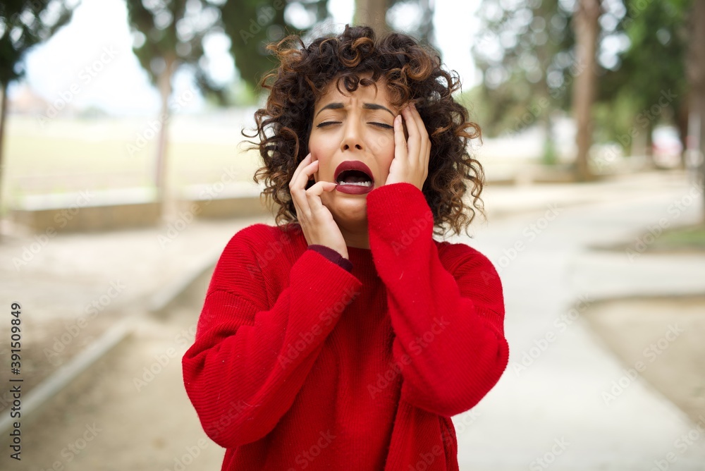 Doleful desperate crying man isolated over white background being in ...