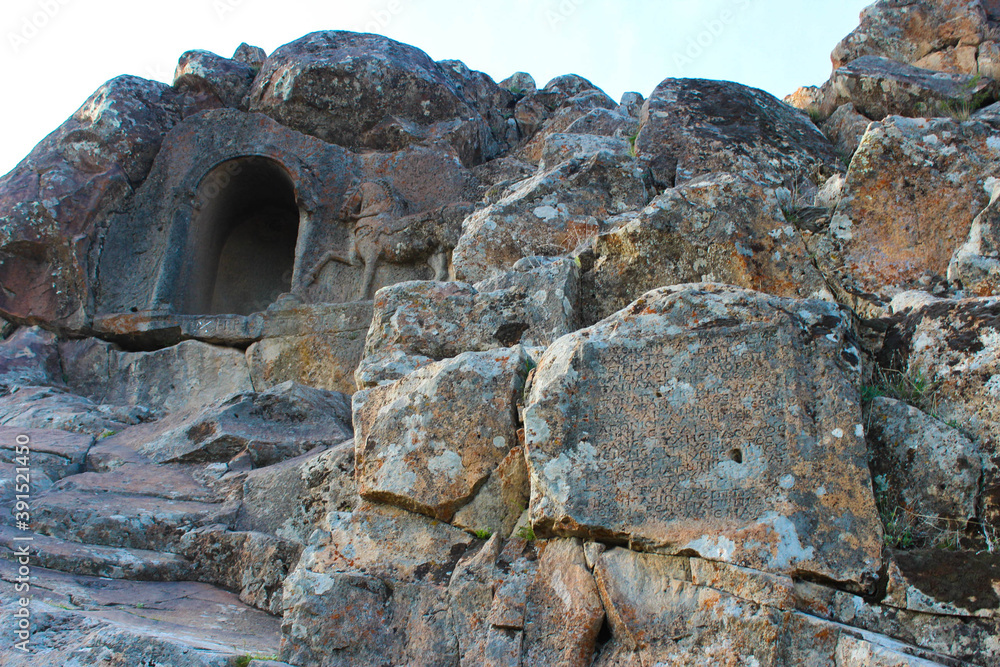 The Fasillar monument and ruins is a large statue of the Hittite Storm ...