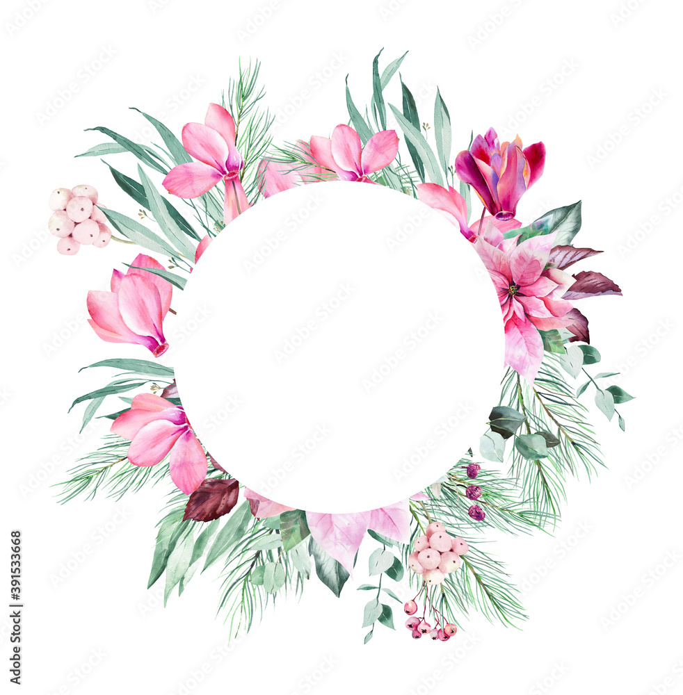 Pink Poinsettia Clip Art