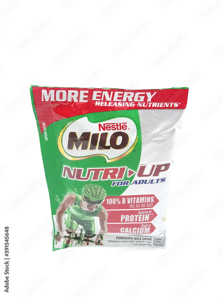 Nestle Milo nutri up chocolate malt drink in Manila, Philippines Stock ...