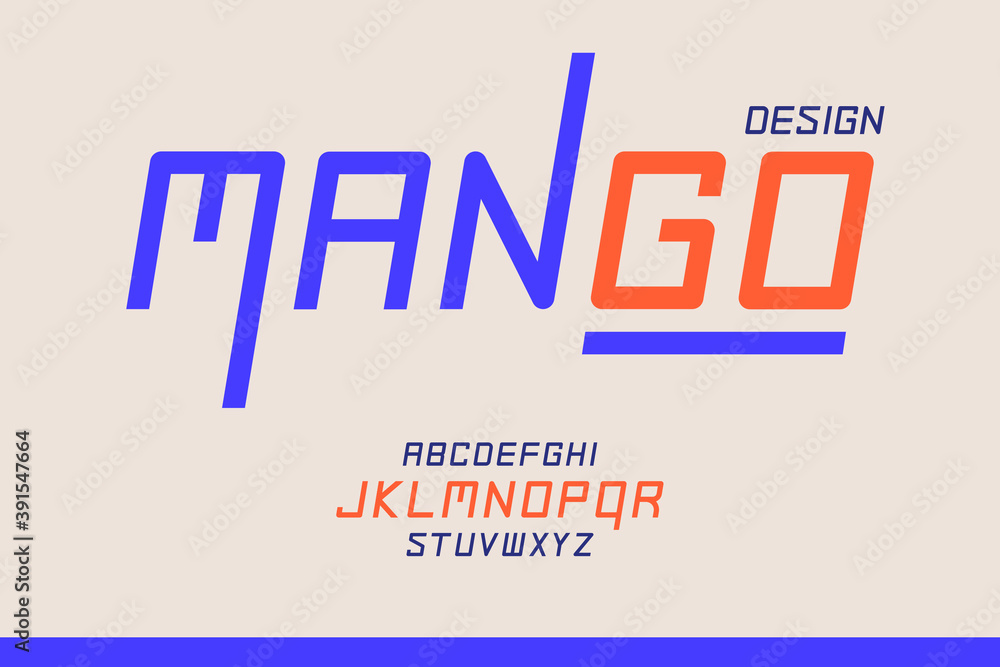 Modern style uppercase alphabet letter font. a-z vector illustration ...