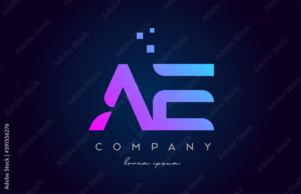 Grafika wektorowa Stock: AE A E alphabet letter logo icon combination ...