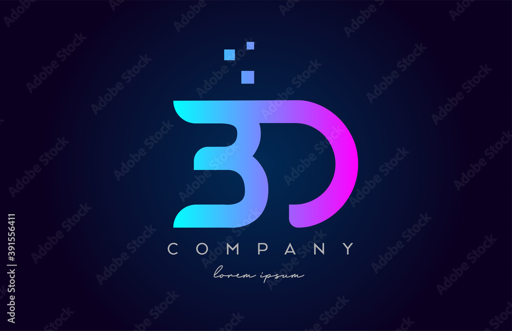 BD B D alphabet letter logo icon combination. Creative design for ...