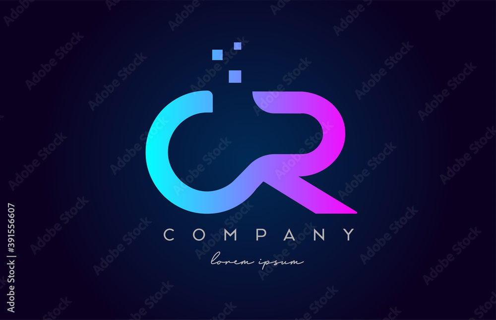 CR C R alphabet letter logo icon combination. Creative design for ...