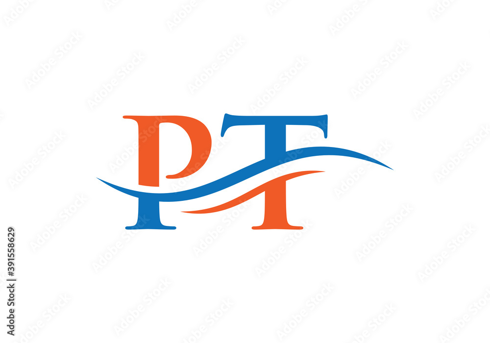 PT Modern creative unique elegant minimal. PTinitial based letter icon ...