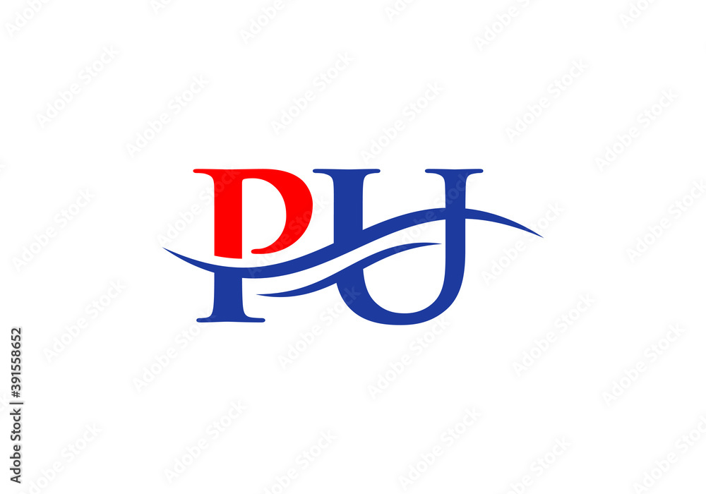 Initial PU logo design based on letter. PU logo design Stock Vector ...