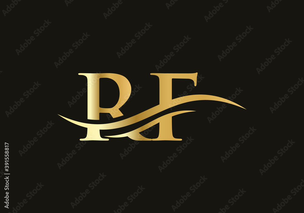 RF letter logo design. RF Logo for luxury branding. Elegant and stylish ...