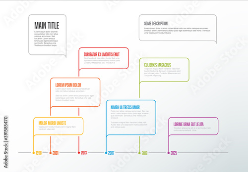 Timeline Layout with Speech Bubbles Stock Template | Adobe Stock