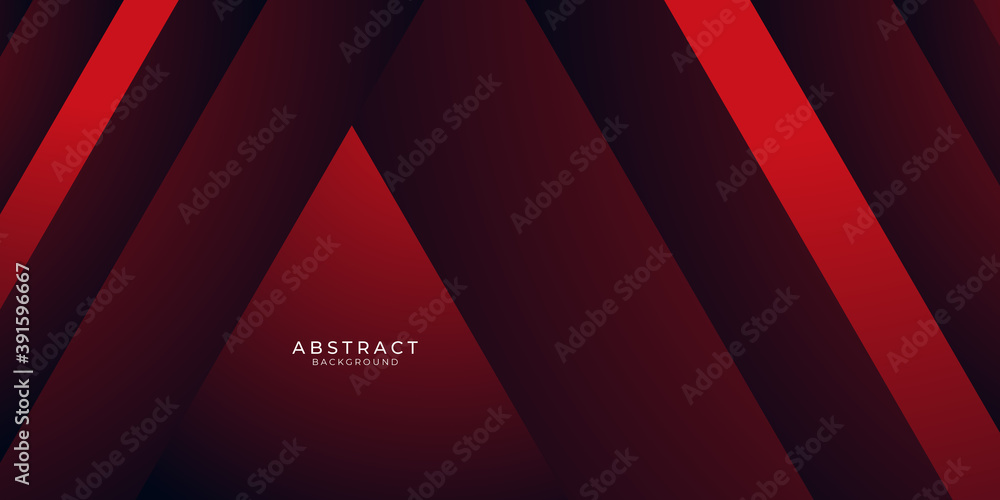 Abstract red line and black background for business card, cover, banner ...