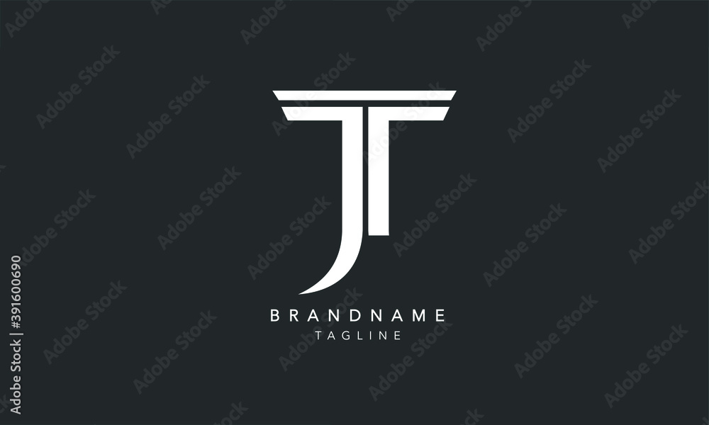 Alphabet letters Initials Monogram logo JT, TJ, J and T Stock Vector ...