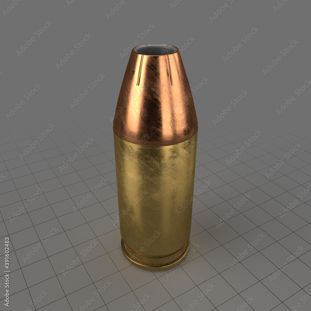 Hollow point 9mm bullet Stock 3D asset | Adobe Stock