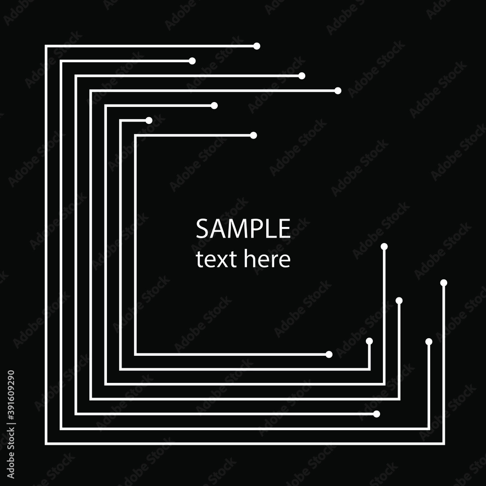 White abstract rectangle frame. Vector illustration. Trendy design ...