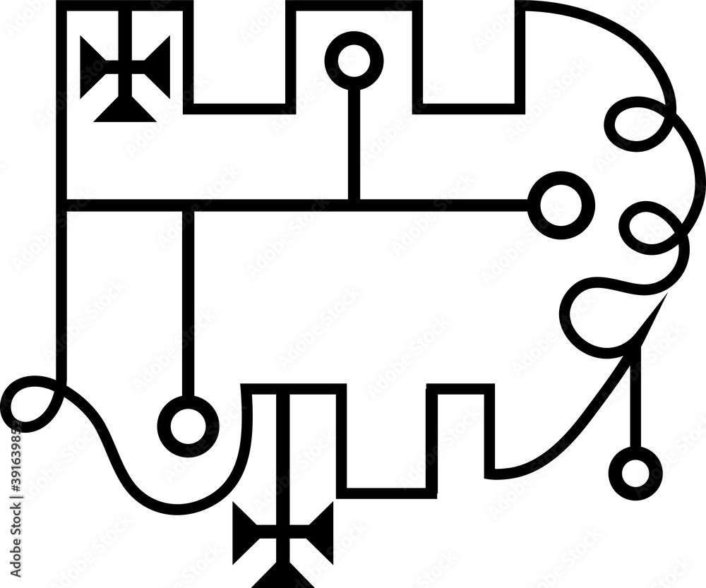 Vector Seal of Stolas Goetic Sigil Daemon Spirit from the Ancient ...